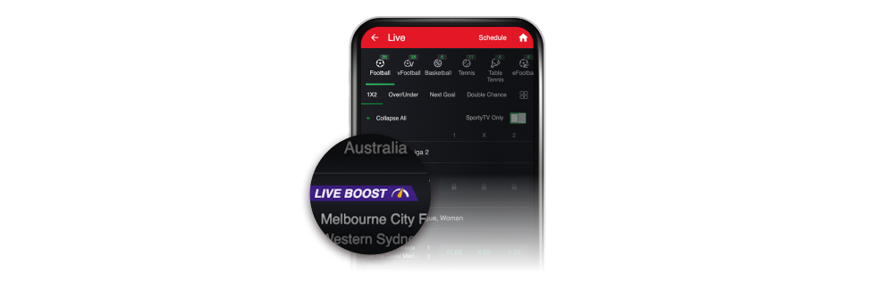 Live Odds Boost